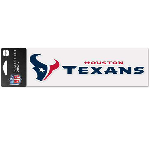 Houston Texans Decal 3x10 Perfect Cut Wordmark Color - Sports Fan Shop