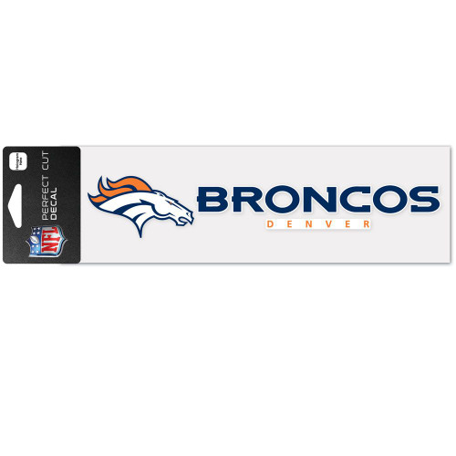 Denver Broncos Decal 3x10 Perfect Cut Wordmark Color - Sports Fan Shop