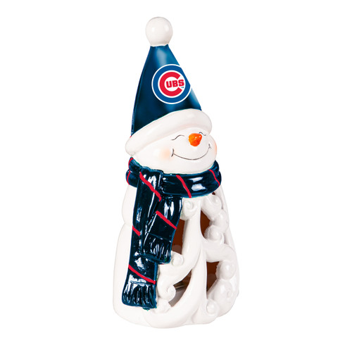 Chicago Cubs Statue 8 Inch LED Snowman - Sports Fan Shop