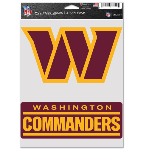 Washington Commanders Decal Multi Use Fan 2 Pack - Sports Fan Shop