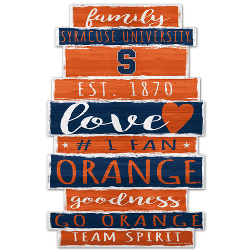 Syracuse Orange Sign 11x17 Wood Family Word - Sports Fan Shop