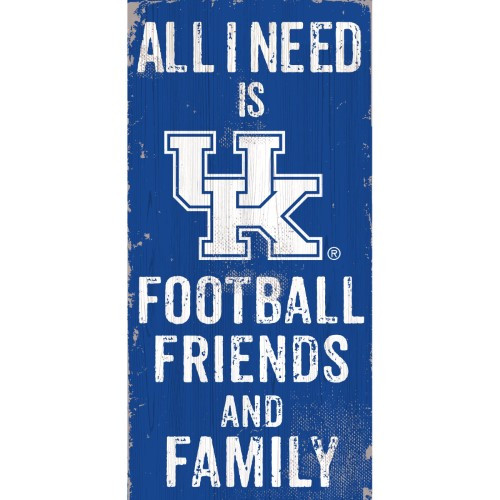 Kentucky Wildcats Sign Wood 6x12 Football Friends and Family Design ...