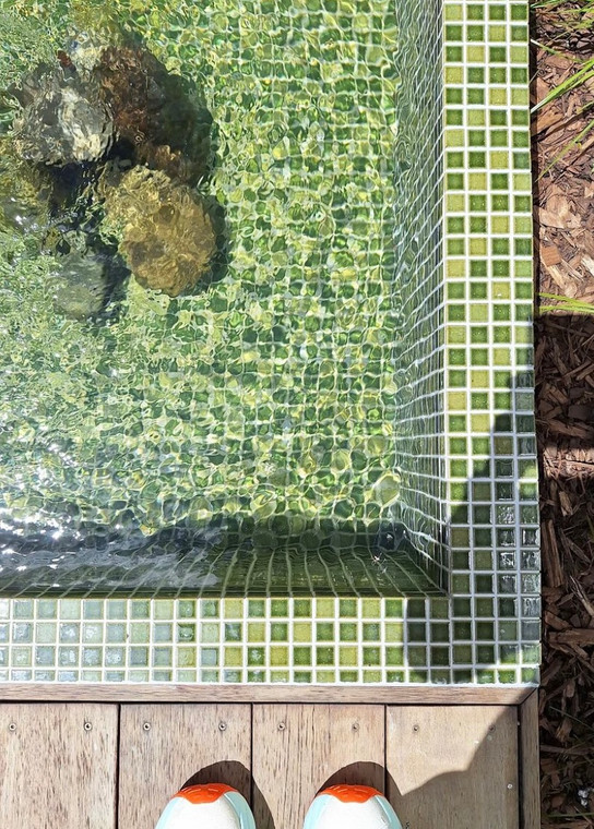 Kayo Square Olive Gloss Mosaic 22.5mm | Wall Only Tiles | Tile Space