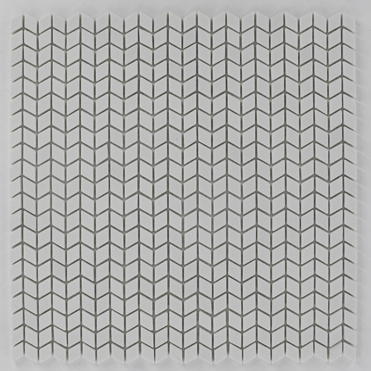 Forme Mini Chevron Chalk Matt | Floor and Wall Tiles | Tile Space