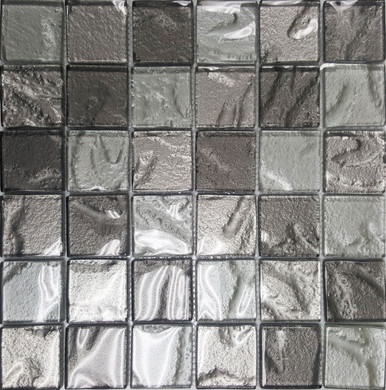 Metallic Glass Ripple Mosaic 48mm | Wall Only Tiles | Tile Space