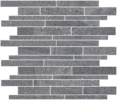 Shell Dark Grey Linear Mosaic | Floor and Wall Tiles | Tile Space