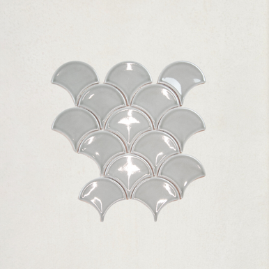 Fishscale Light Grey Gloss 73mm | Floor and Wall Tiles | Tile Space