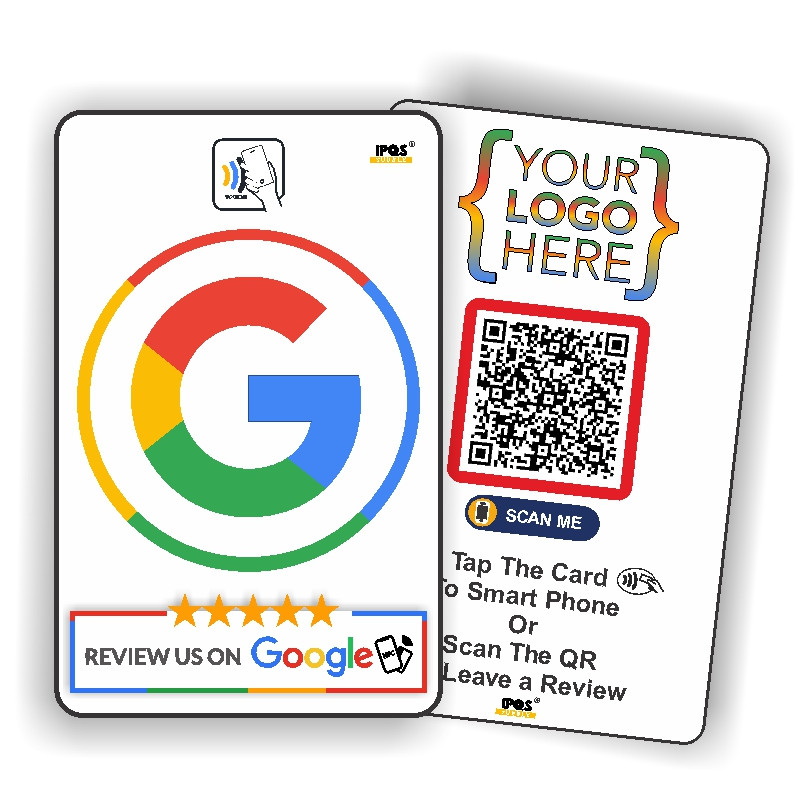 Google Review Tap Card By Revuzee (10 Pack) With QR Code | NFC And ...
