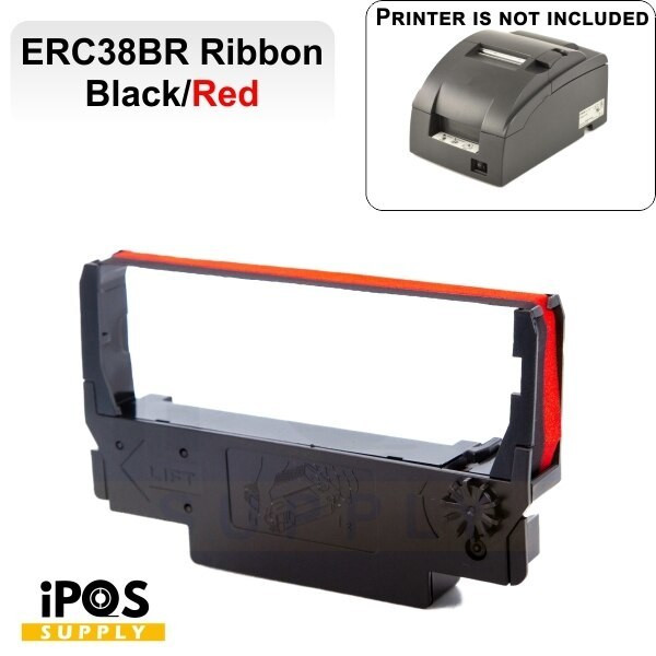 ERC 30 / 34 / 38 Ink Ribbon Cartridge Black and Red Compatible Epson