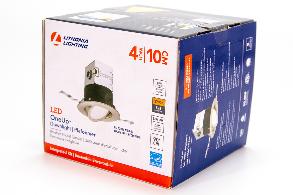 4" Brushed Nickel Led One Up Downlight Integrated Kit By Lithonia Lighting