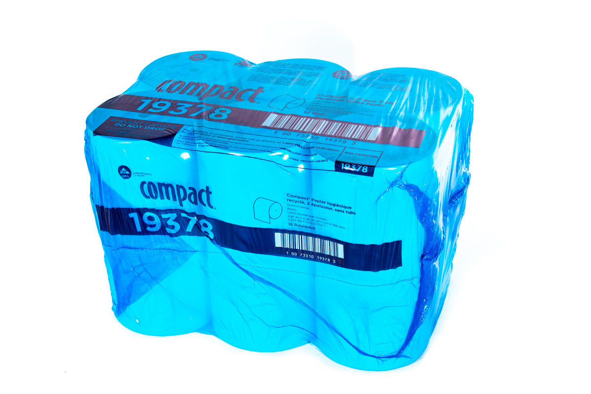 Toilet Tissue Compact® White 2-Ply Standard Size Coreless Roll 1500 Sheets