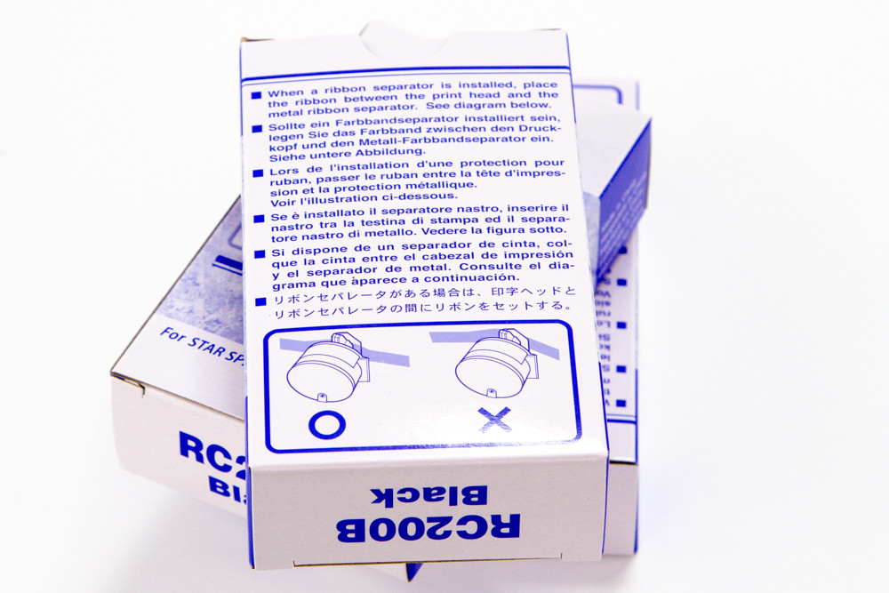 Star Micronics RC200B Black and Red Ink Ribbon