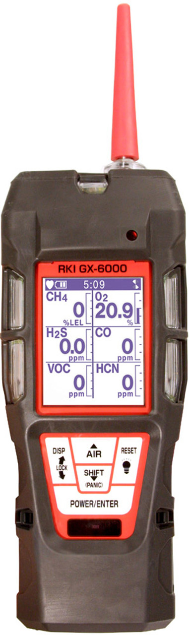 RKI GX-6000 (H2S, CO, LEL, O2, VOC's)(0 - 50,000 ppb PID) - 72-6AAX-C