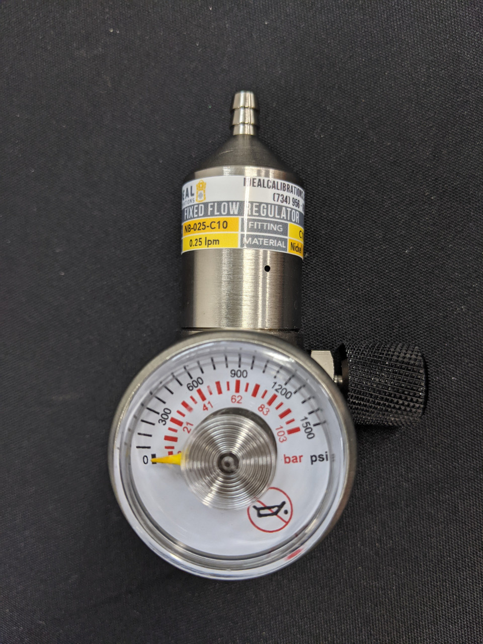 1.0lpm Fixed Flow C10 Calibration Gas Regulator