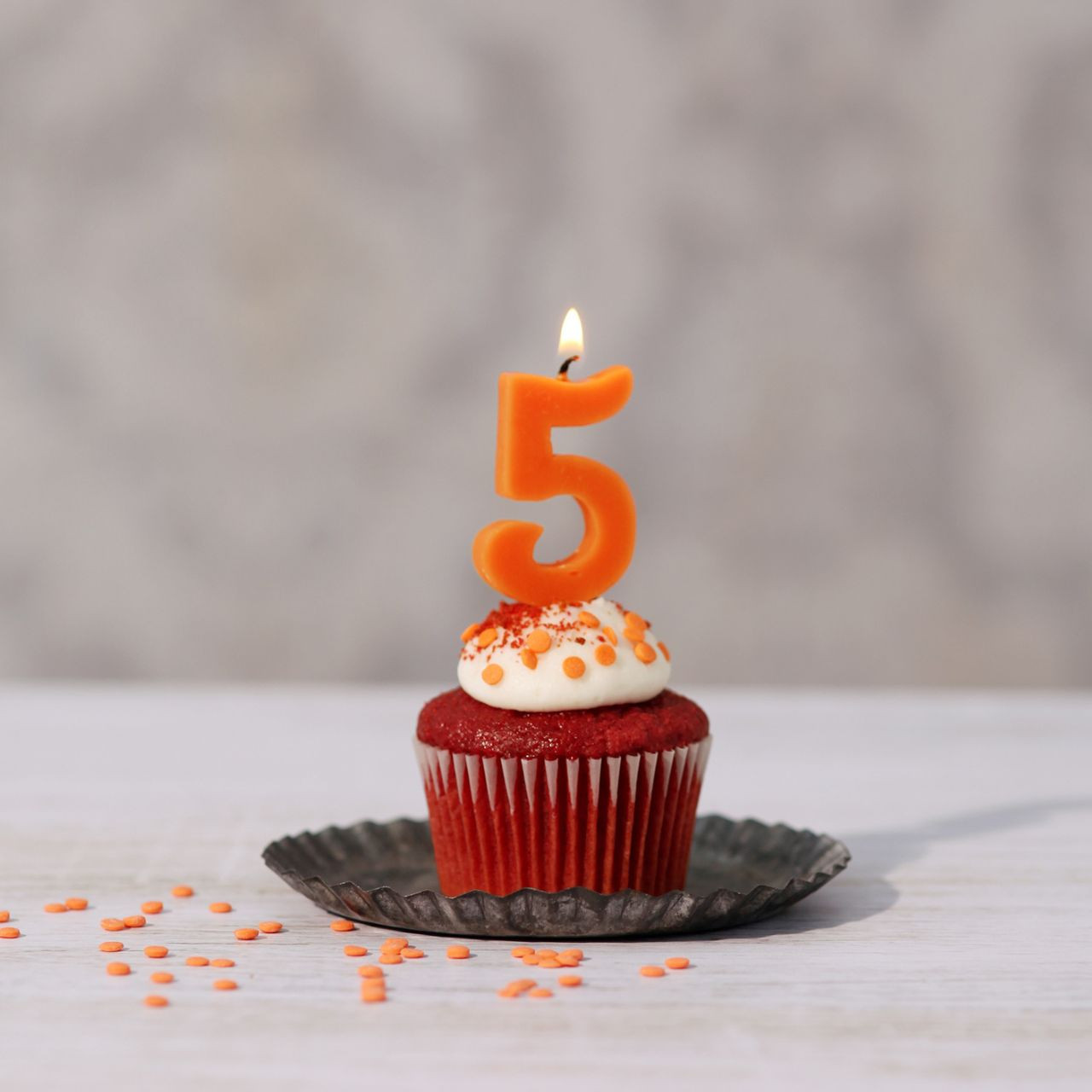 Beeswax Birthday Candle 5 | Eco-Friendly & Non-Toxic
