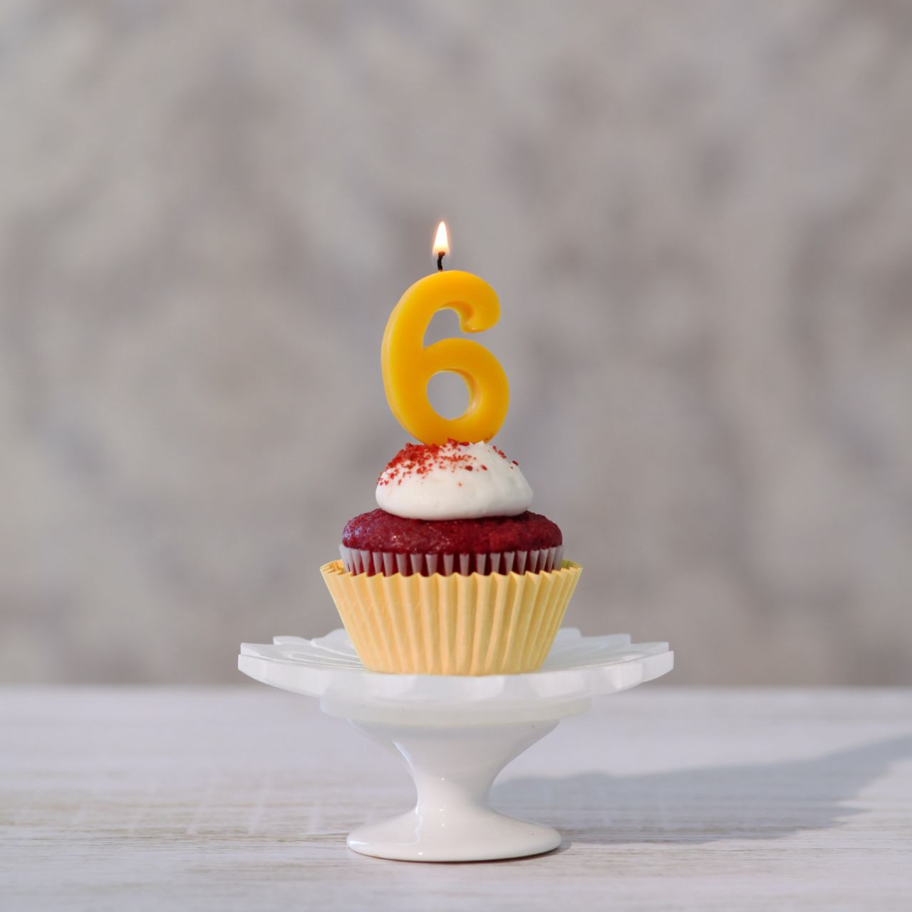 Beeswax Birthday Candle - Number 6 | Natural & Eco-Friendly