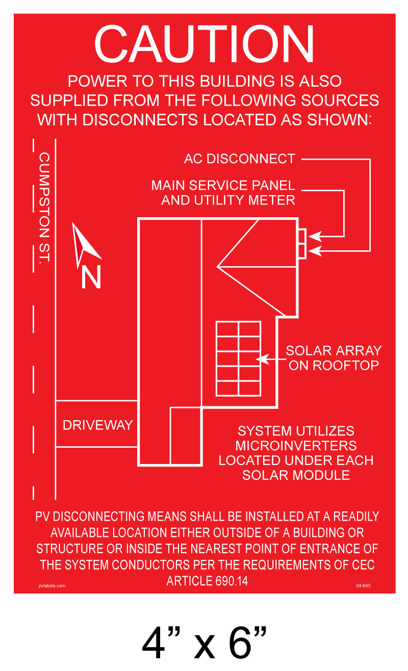 PLACARDS - MAPS - PV Labels