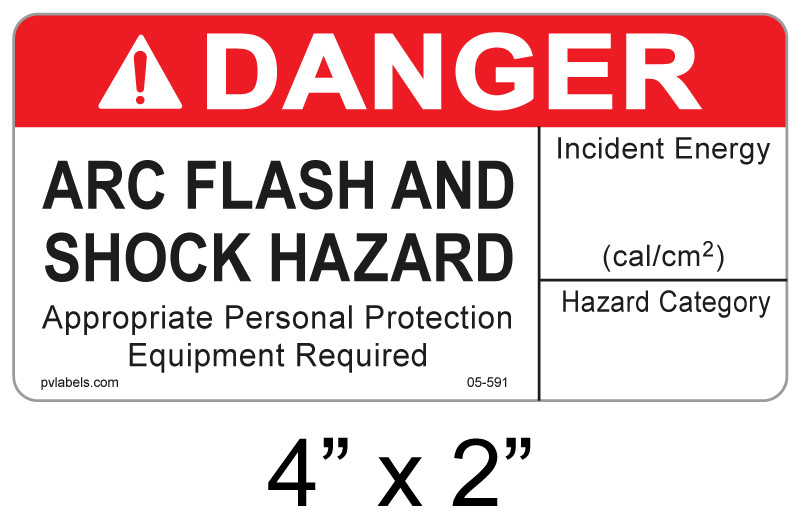 Arc Flash Hazard Labels for Electrical Panels & Equipment | PVLabels