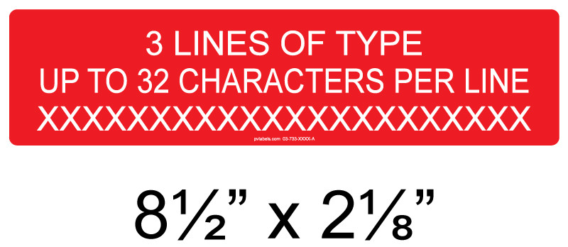 03-703 | SOLAR CUSTOM LABEL - THREE LINE - 1/4" | PV LABELS