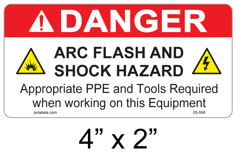 05-596 | SOLAR LABEL - DANGER - ARC FLASH | PV LABELS