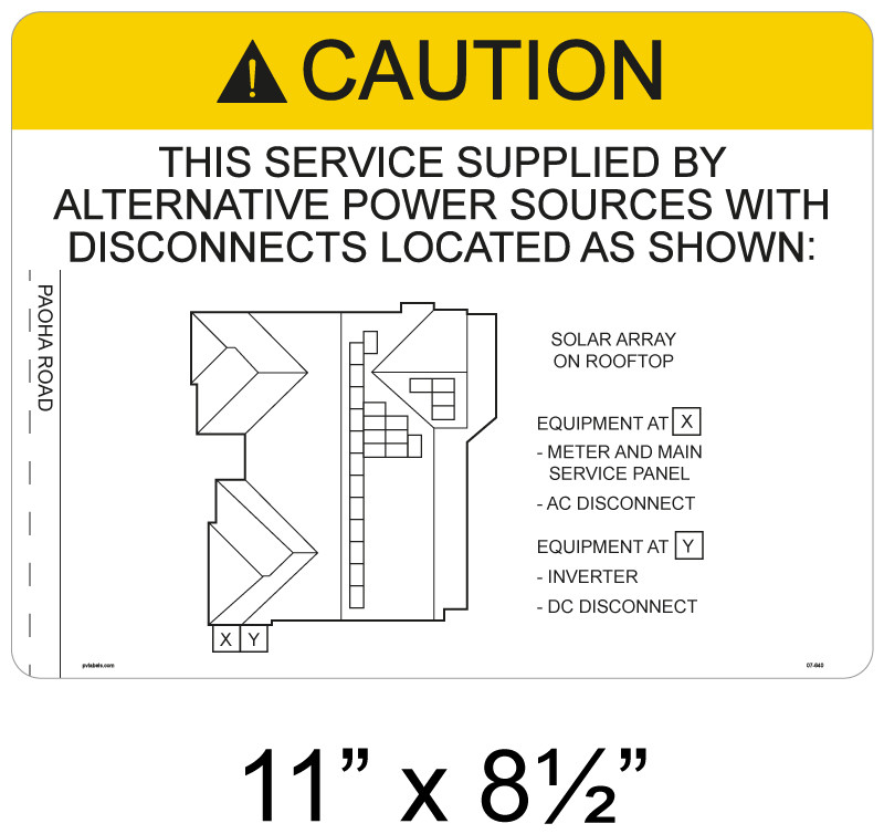METAL SIGNS - METAL MAPS - PV Labels