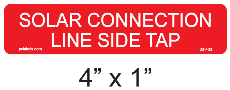 03-227 | SOLAR LABEL - LINE SIDE - TAP | PV LABELS