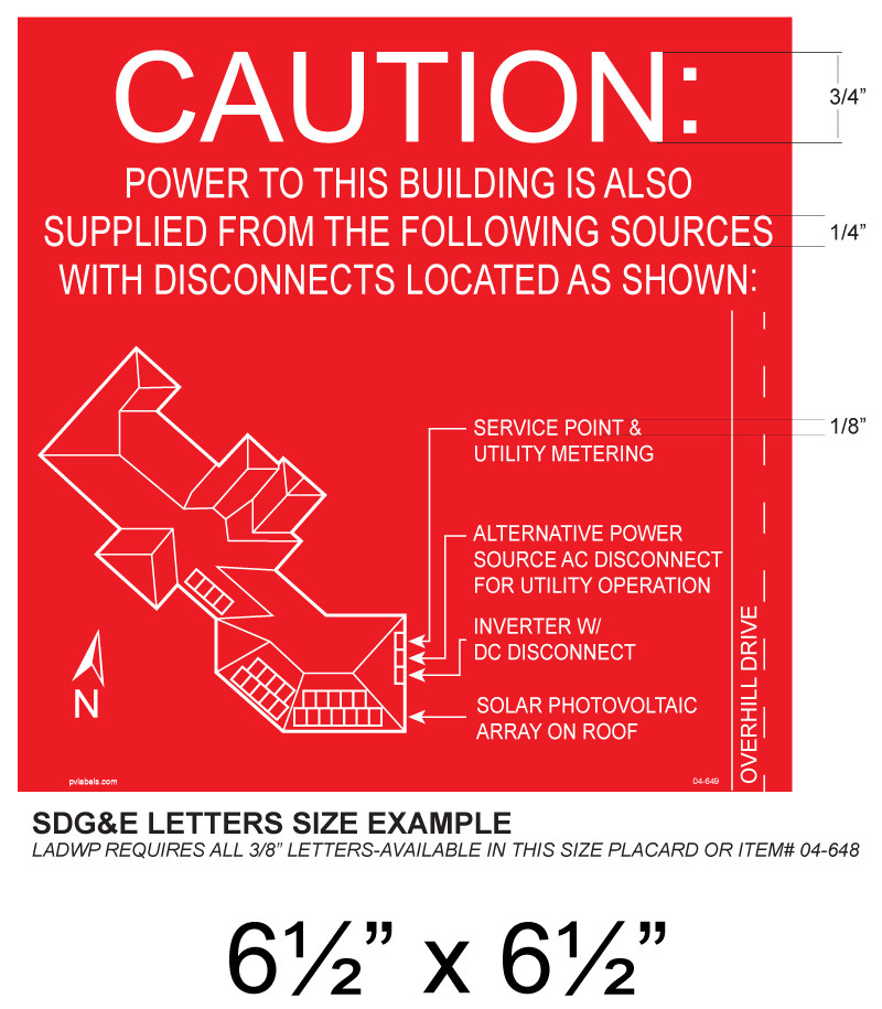 Solar Placard - PLOT MAP - EQUIPMENT LAYOUT | PV Labels