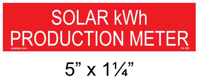 kWh Meter Labels & Solar Meter Identification Labels | PVLabels