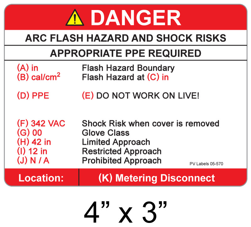 Arc Flash Hazard Labels