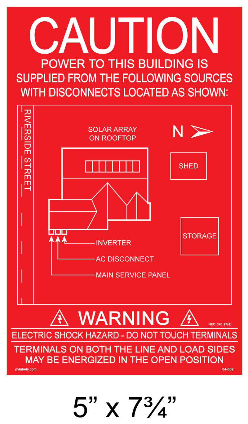PLACARDS - MAPS - PV Labels