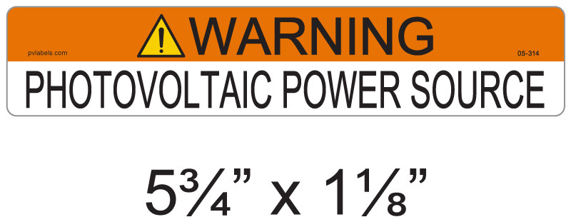 24V DC Label - Voltage Orange with 11/16" Black Letters