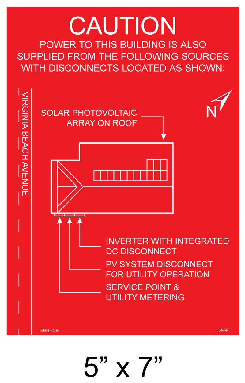 04-600 | SOLAR CUSTOM PLACARD - ESS MFG. - RATED NEC 2020 706.4 | PV LABELS