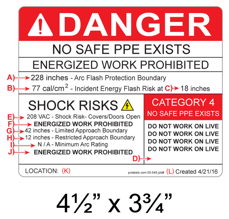 Arc Flash Hazard Labels