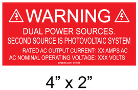 Custom Solar Placards and Labels