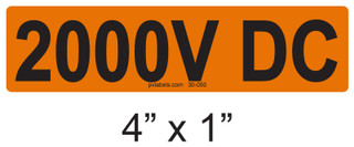 ELECTRICAL - VOLTAGE IDENTIFICATION LABELS - PV Labels