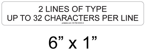 03-702 | SOLAR CUSTOM LABEL - TWO LINE - 1/4" | PV LABELS