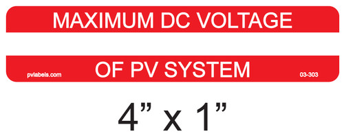 Write in Solar Labels from PV Labels