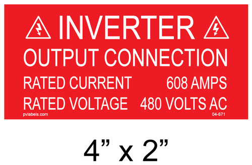 PLACEMENT - INVERTER - PV Labels