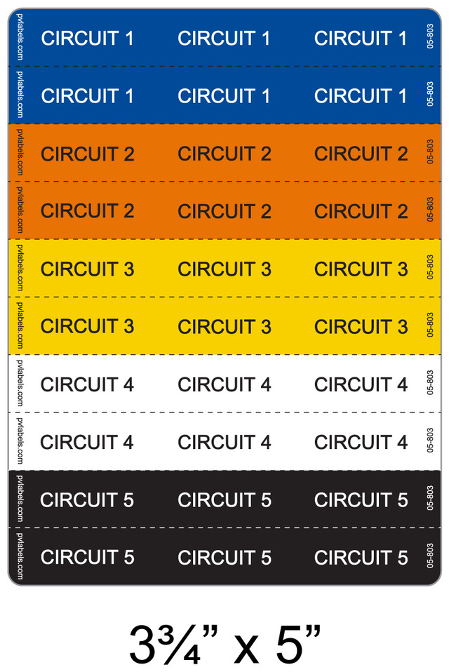 ELECTRICAL - IDENTIFICATION LABELS - PV Labels