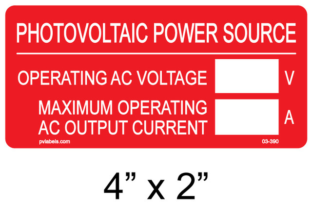 Solar Label - INVERTER OUTPUT CONNECTION DO NOT RELOCATE | PV Labels