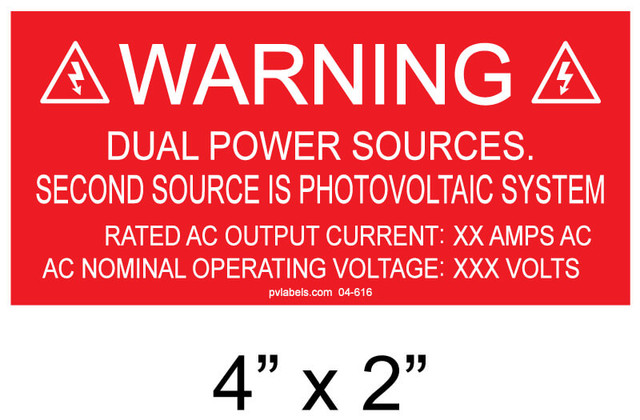 Custom Solar Placards and Labels