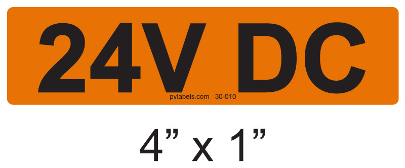 ELECTRICAL - VOLTAGE IDENTIFICATION LABELS - PV Labels