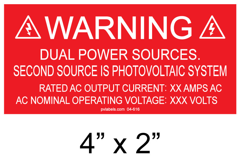 Custom Solar Placards and Labels