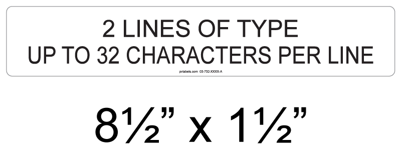 03-702 | SOLAR CUSTOM LABEL - TWO LINE - 1/4" | PV LABELS