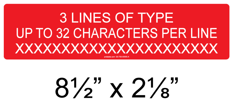 03-703 | SOLAR CUSTOM LABEL - THREE LINE - 1/4" | PV LABELS