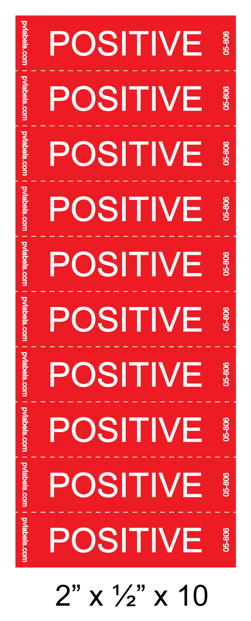 05-806 | SOLAR LABEL - POSITIVE (10 LABELS PER | PV LABELS
