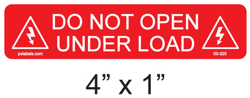 03-325 | SOLAR LABEL - WARNING - DO NOT 690.16(B) | PV LABELS