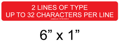 03-702 | SOLAR CUSTOM LABEL - TWO LINE - 1/4" | PV LABELS