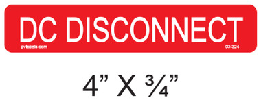 03-324 | SOLAR LABEL - DC DISCONNECT 690.14(C) | PV LABELS