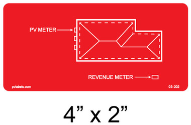 03-202 | SOLAR LABEL - PV METER- REVENUE METER | PV LABELS